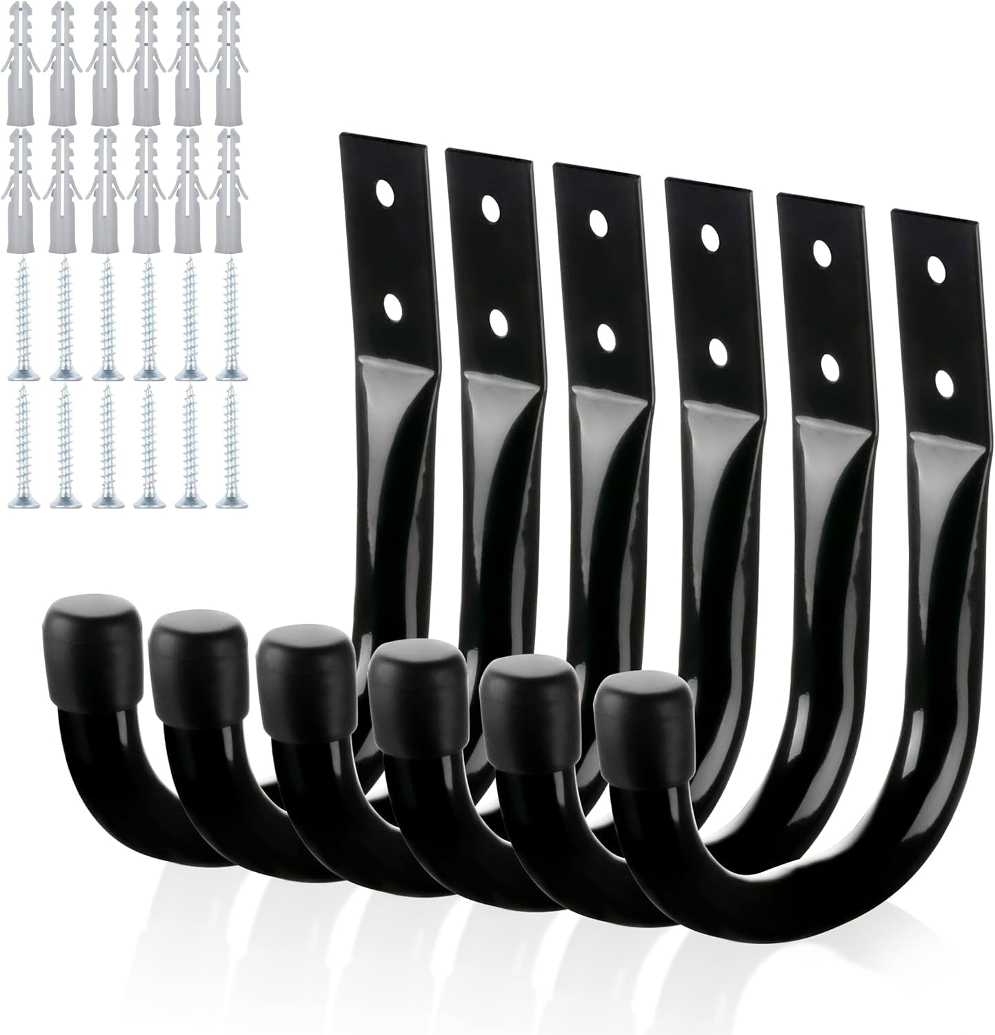 Wall Mount Storage Hooks, Multi-Purpose Heavy Duty Tubular Design With ...