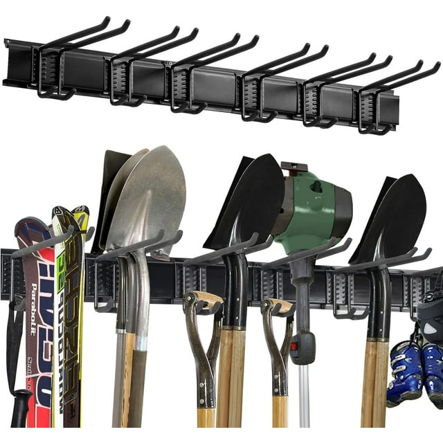 Wall Mount Tool Storage Rack, Heavy Duty Garage Storage Tool Organizer ...