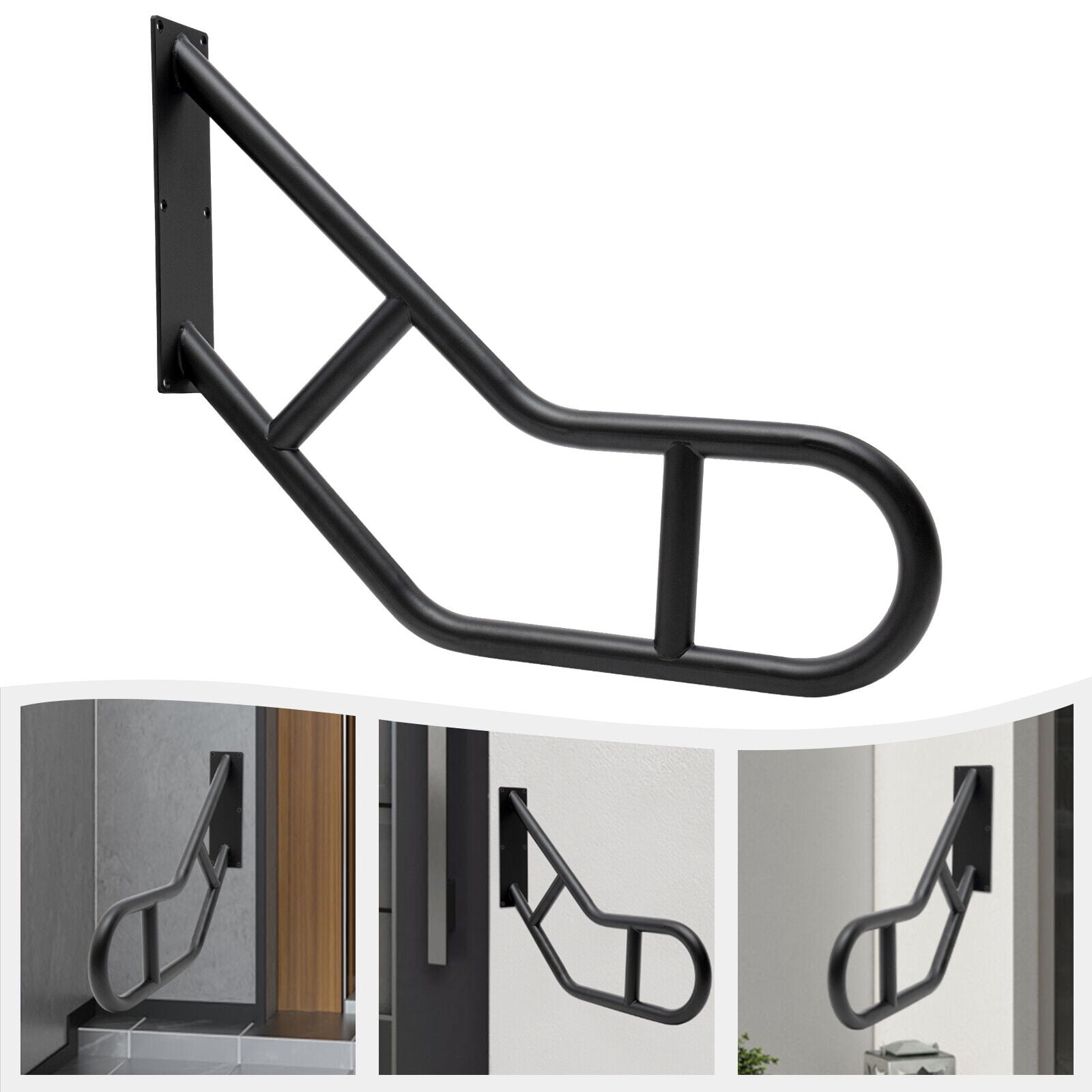 Wall Mount U-Shaped Handrails for Outdoor 25" Steps Stair Railing Hand ...