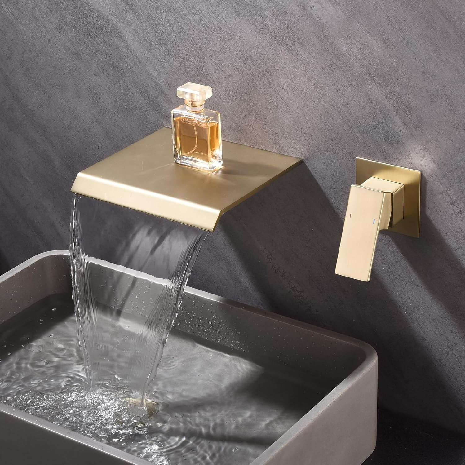 Wall Mount Waterfall Tub Faucet for Bathroom Bathtub Sink Faucet Single ...
