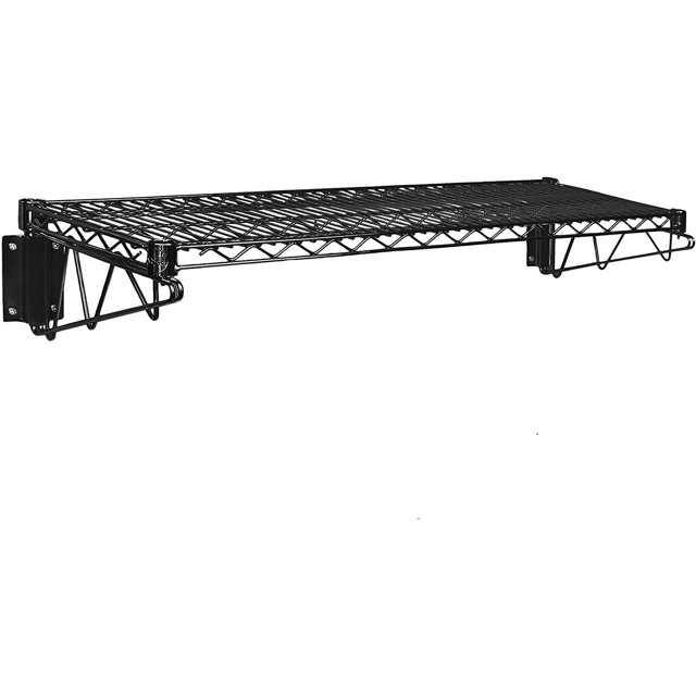 Wall Mount Wire Shelf (Black Epoxy 24" Deep x 60" Wide) - Walmart.com