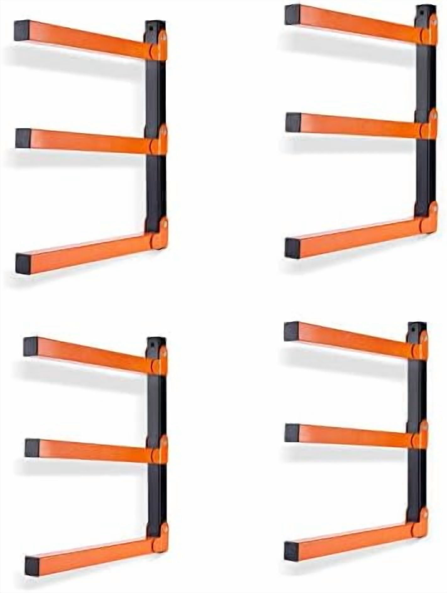 Wall Mount Wood Organizer and Lumber Storage Metal Rack with 3-Level ...