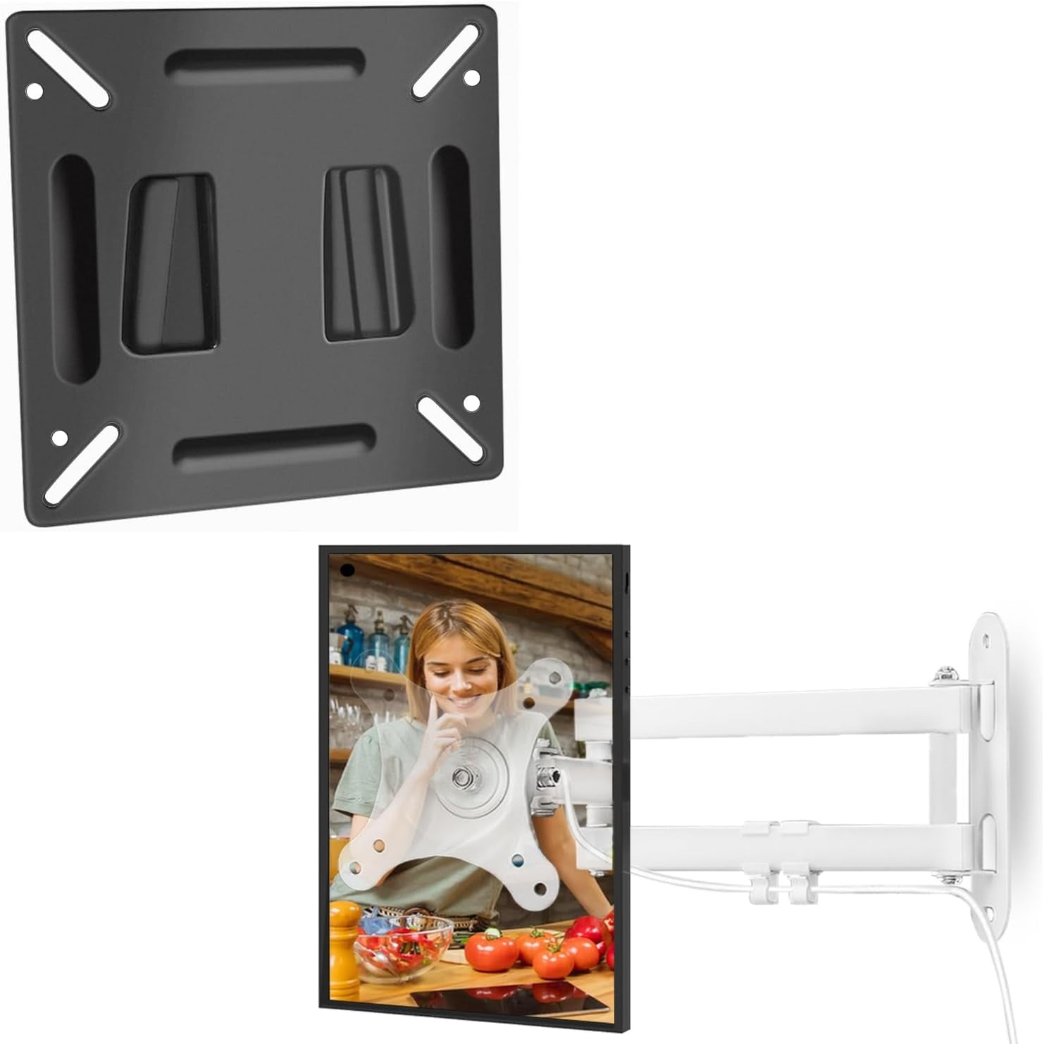 Wall Mount for Echo Show 15, Full Motion Monitor Wall Mount for 10”-30 ...