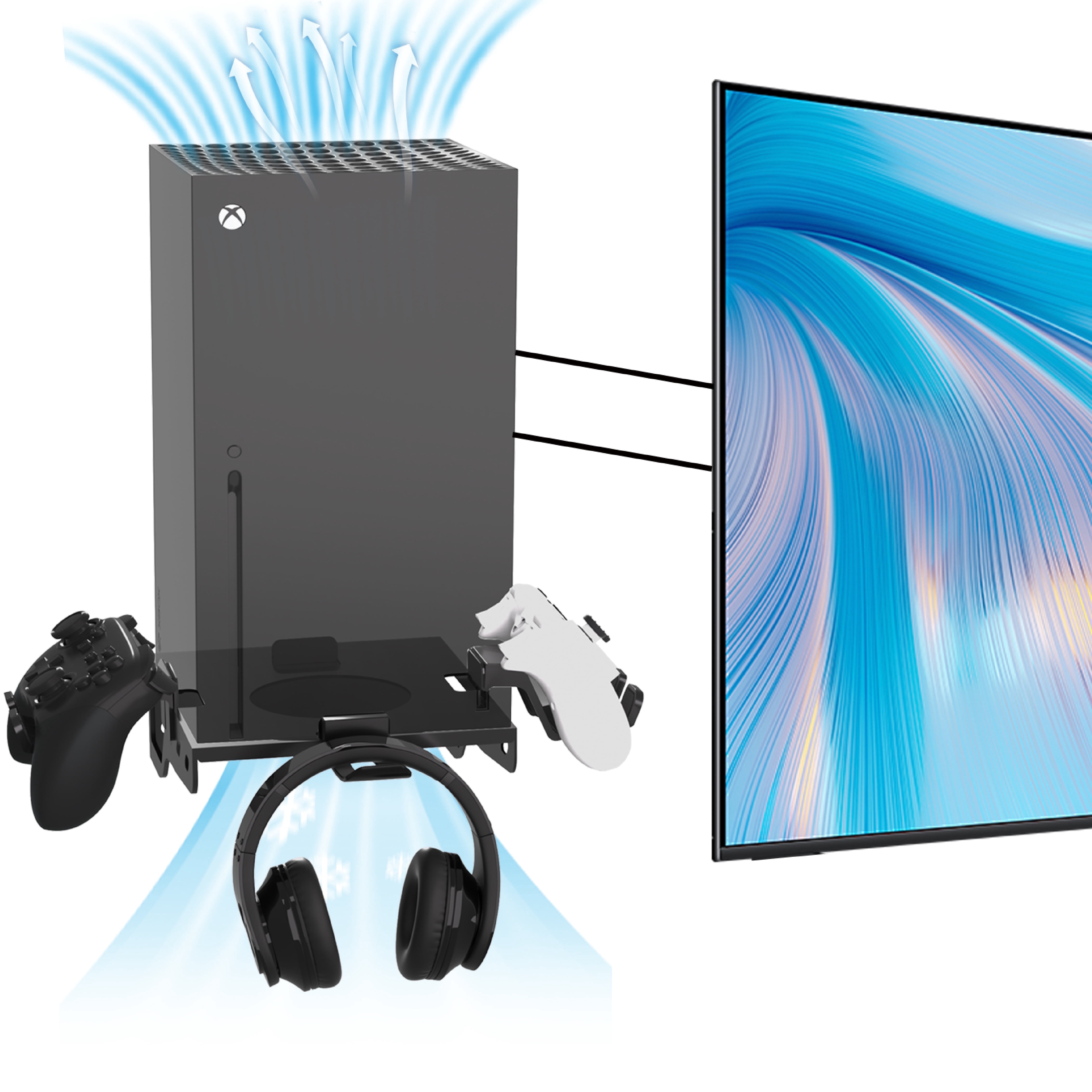 Wall Mount for Xbox Series X– Heavy-Duty Metal Console Holder with 2 ...