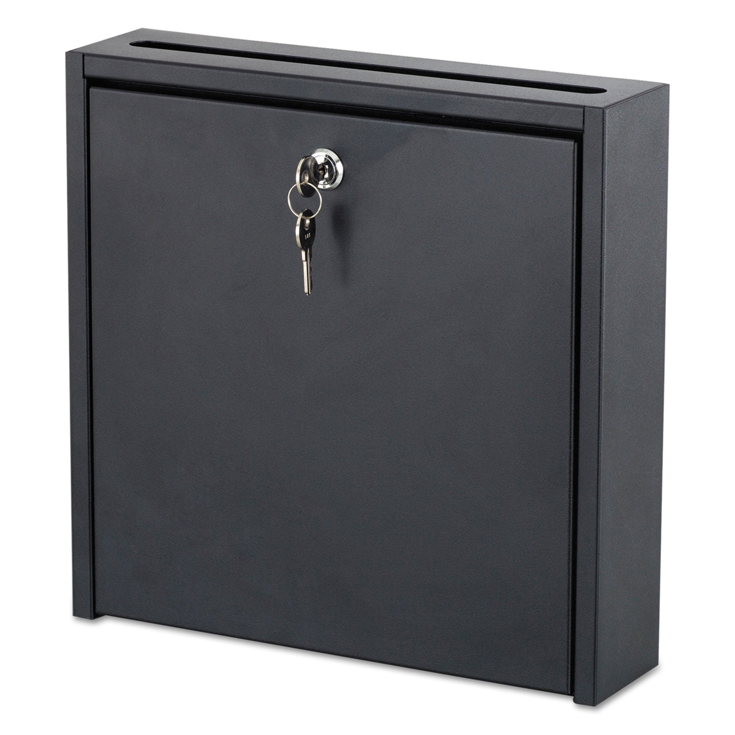 Wall-Mountable Interoffice Mailbox, 12 x 3 x 12, Black | Bundle of 2 ...