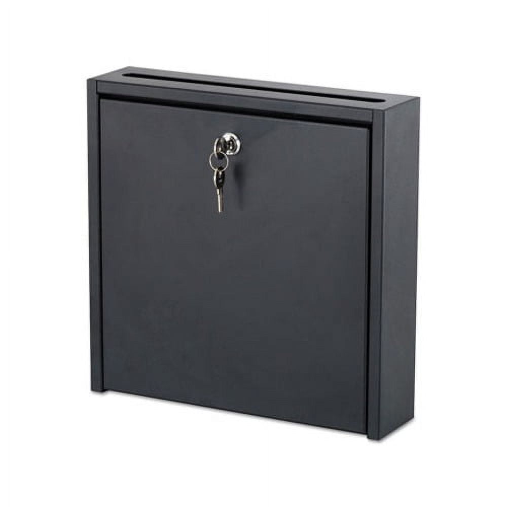 Wall-Mountable Interoffice Mailbox 12w x 3d x 12h, Black - Walmart.com