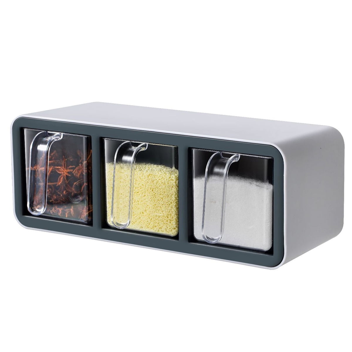 Wall-Mountable Spice Rack for Kitchen & Café Organization, Holds Salt ...