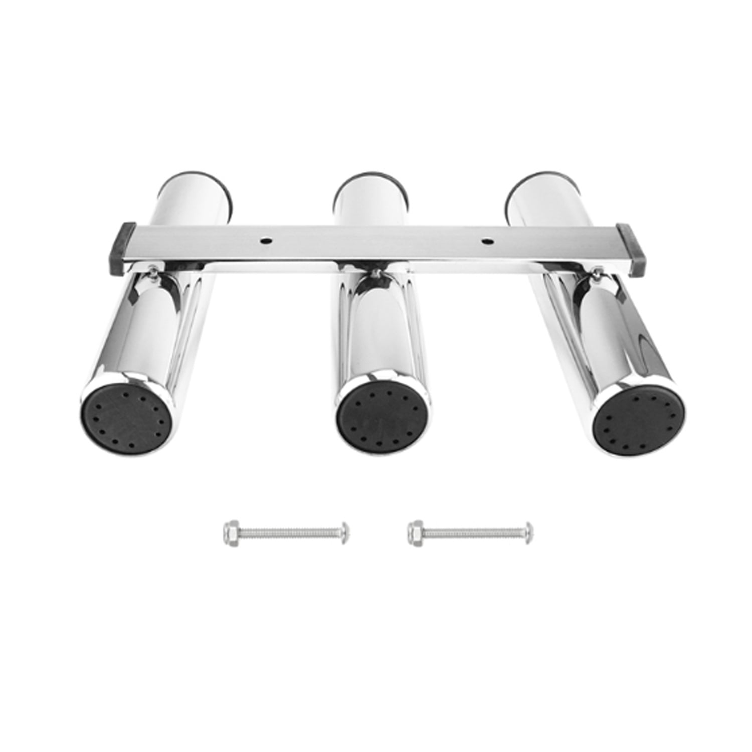 Wall-Mounted 3 Tubes Linked 316 Stainless Steel Rod Holder 3 Rod Rack ...