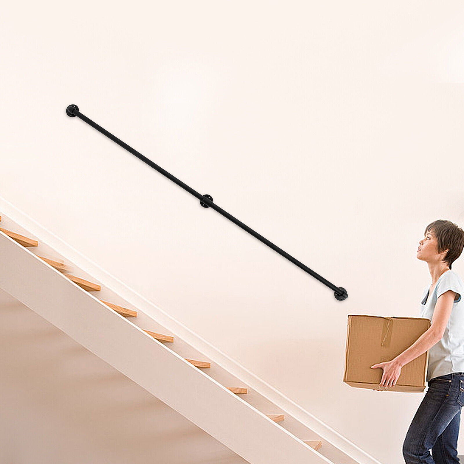 Wall-Mounted 7FT Handrail for Indoor Home Steps Stair Railing Hand Rail ...