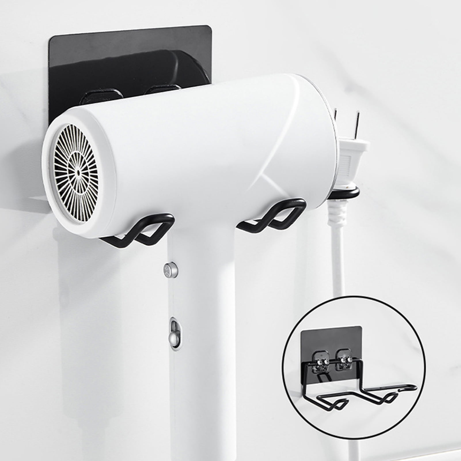 Wall Mounted Air Blower Holder Two Hooks Stainless Steel Waterproof ...
