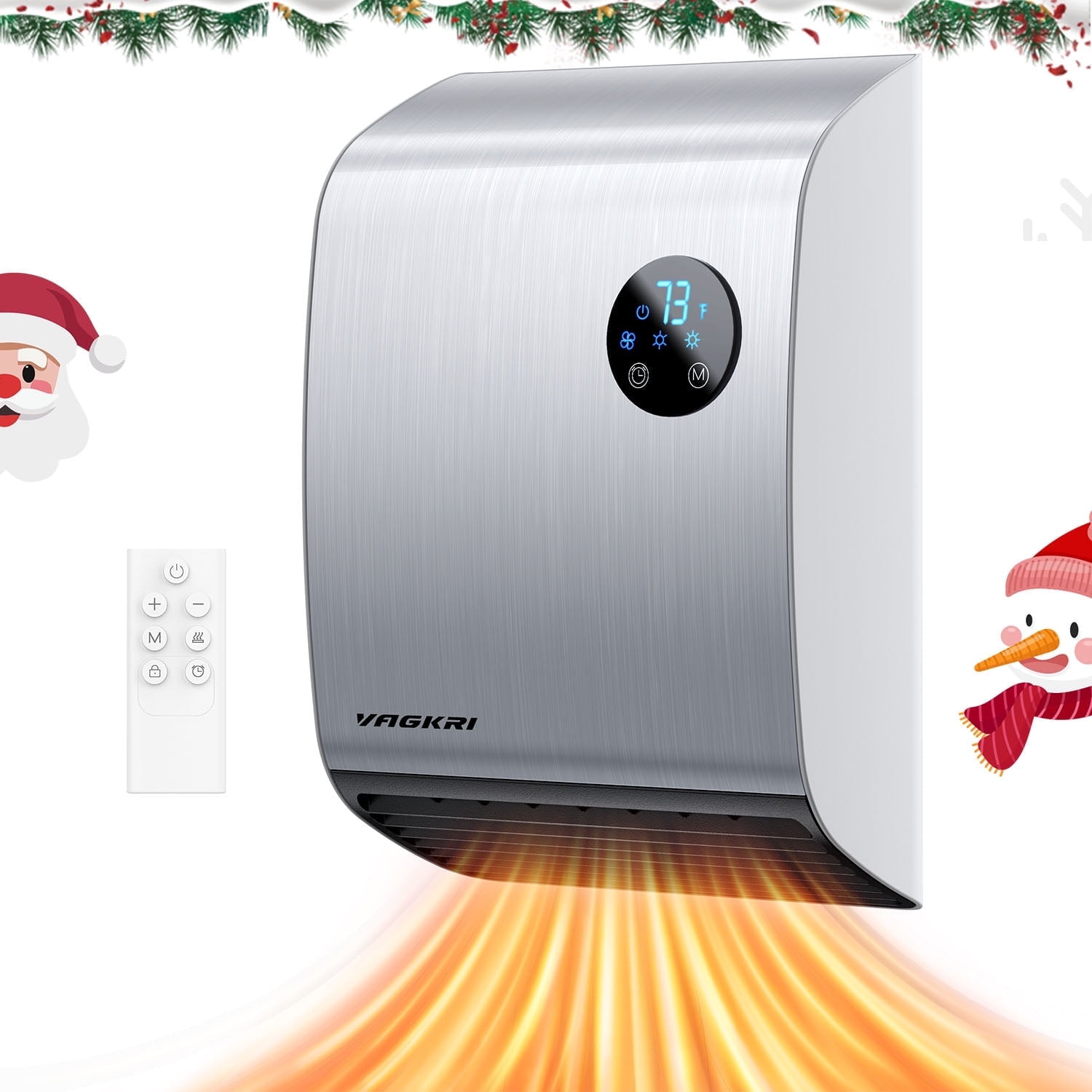 Space Heater for Indoor Use Wall Mounted 1500W Portable Heater Fast ...