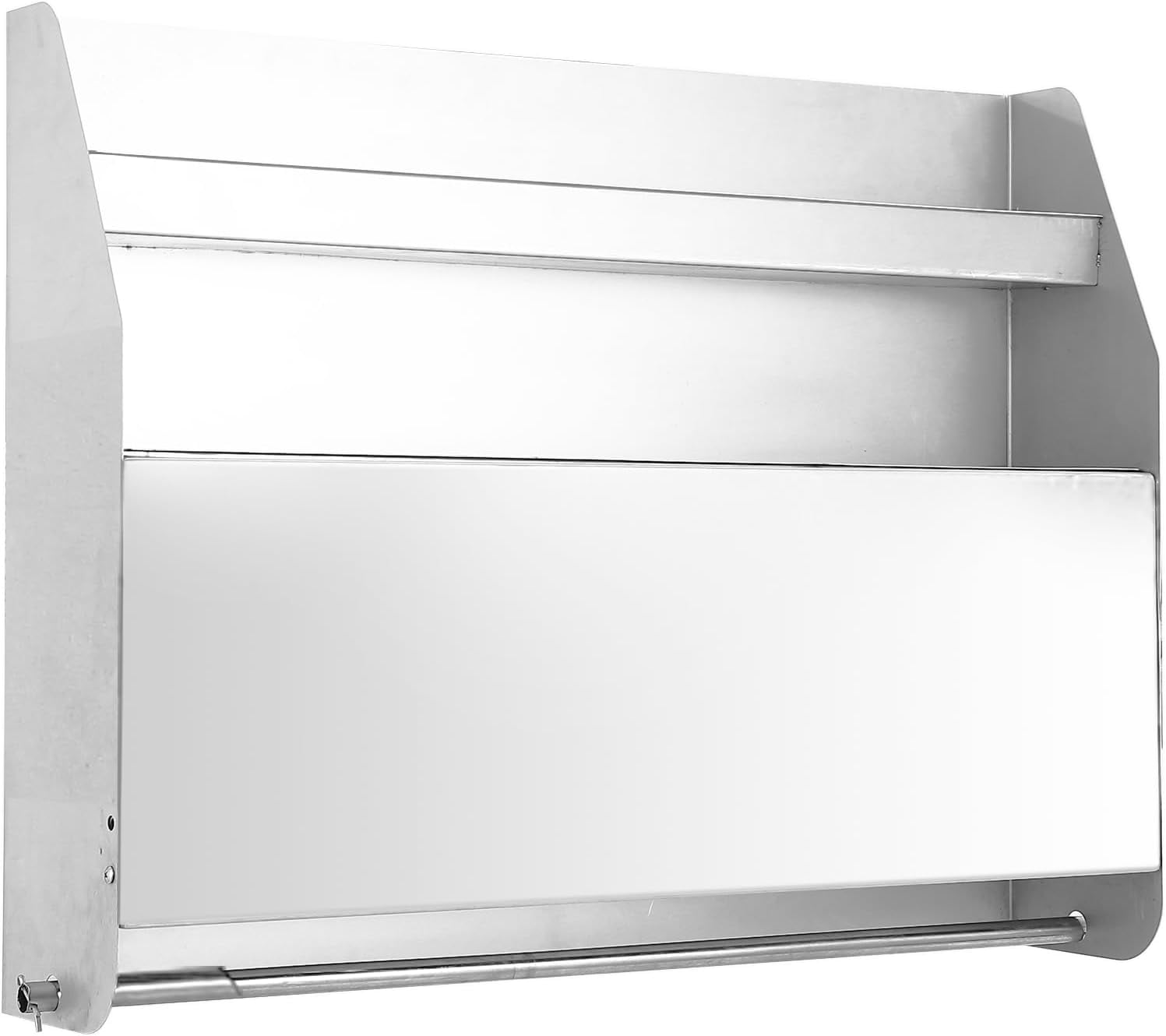 Wall-Mounted Aluminum Storage Cabinet with Flip-Out Work Table & Paper ...