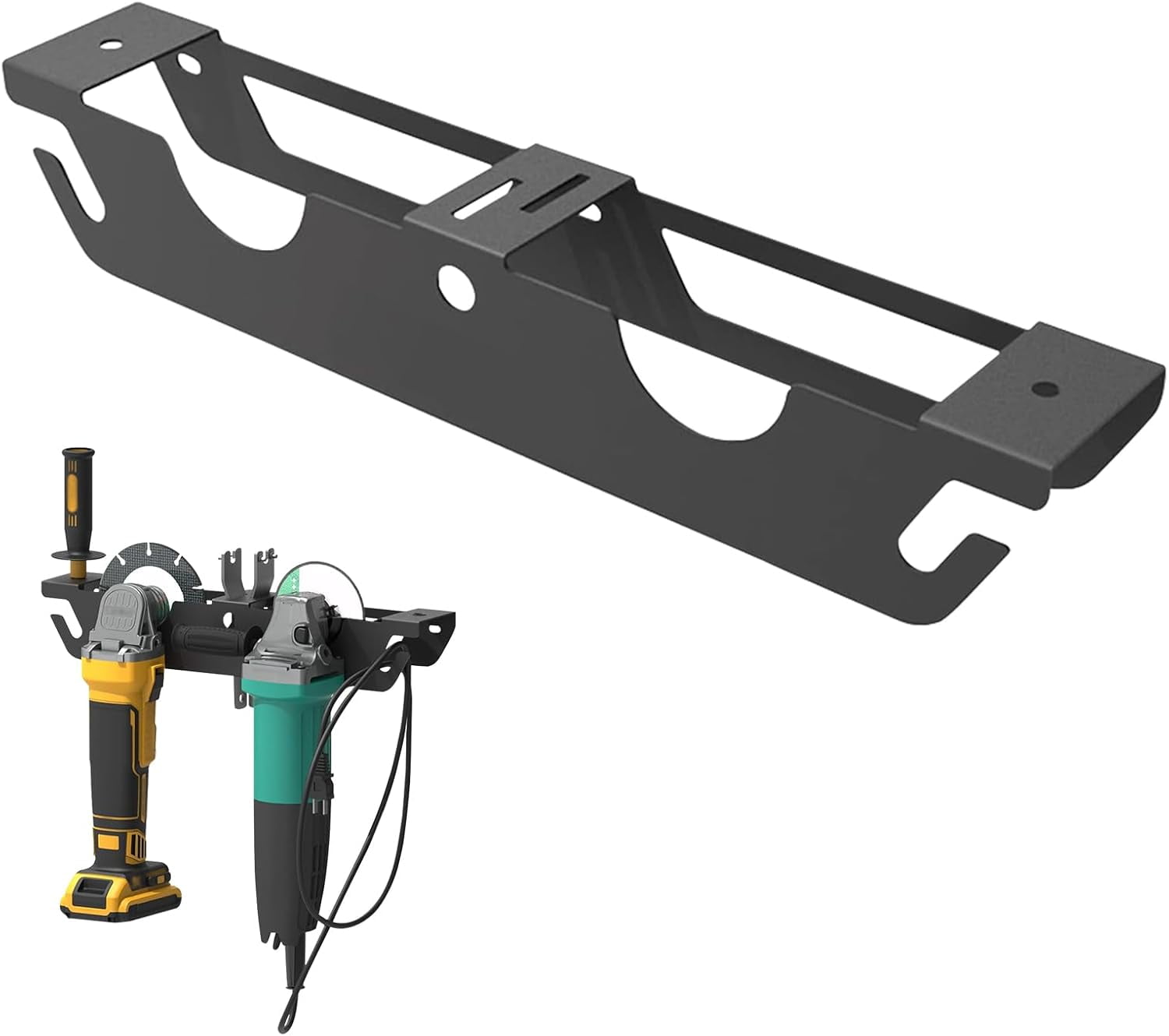 Wall-Mounted Angle Grinder Holder \u2013 2-Bay Storage Rack with Cord ...