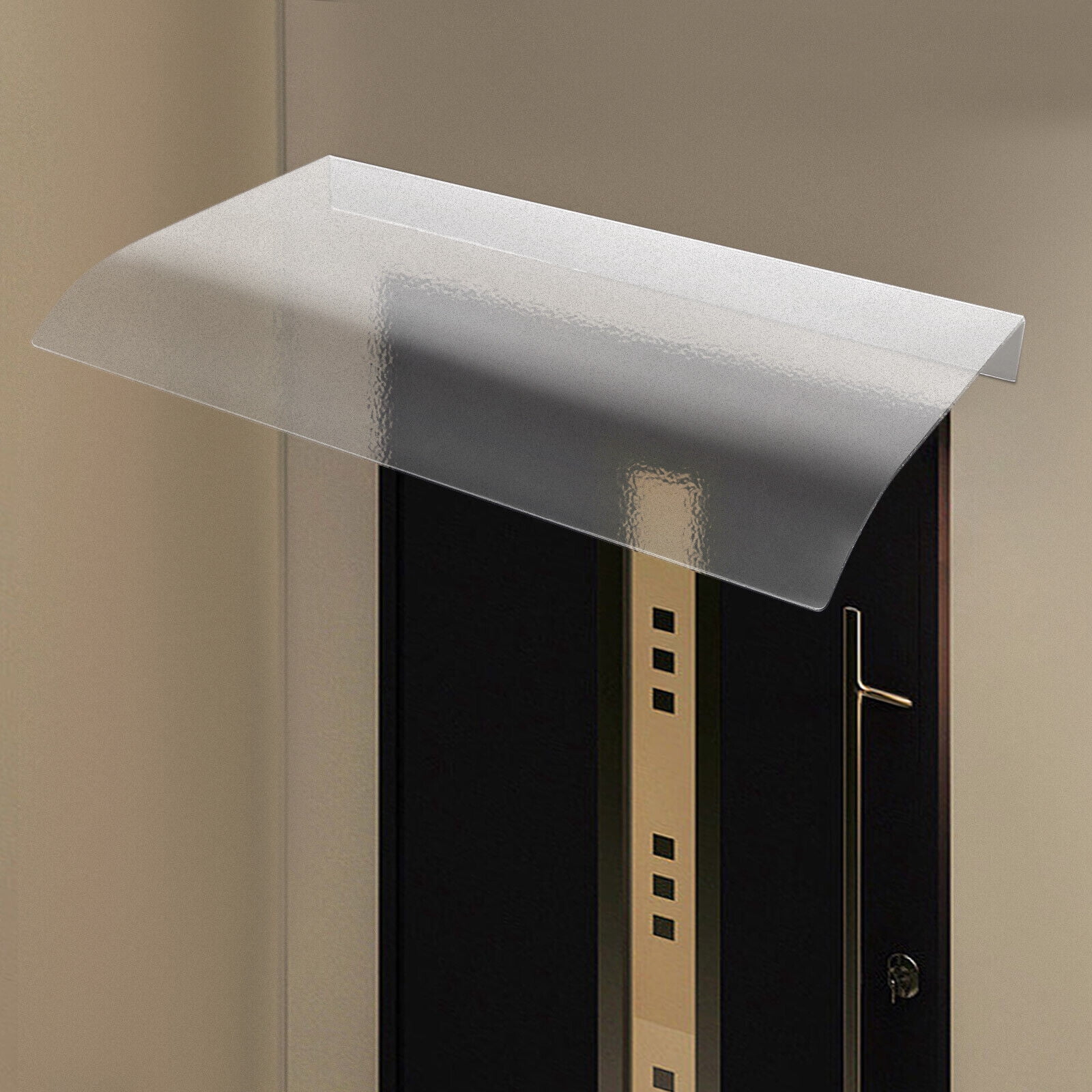 Wall Mounted Awning Canopy, 80*44.5cm/ 31.5*17.52in Frosted Rain ...