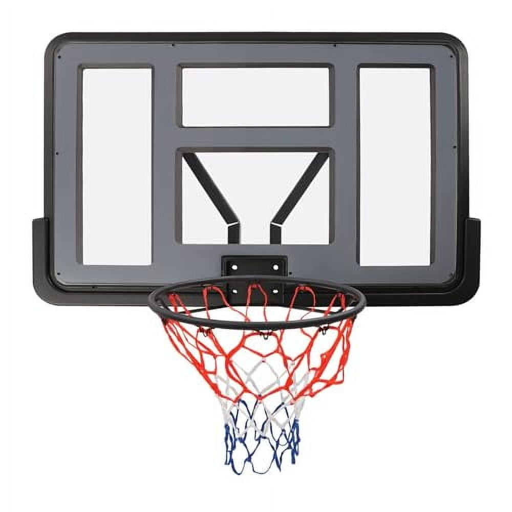 Wall Mounted Backboard & Rim Combo 44'' PET Shatter Proof Backboard and ...