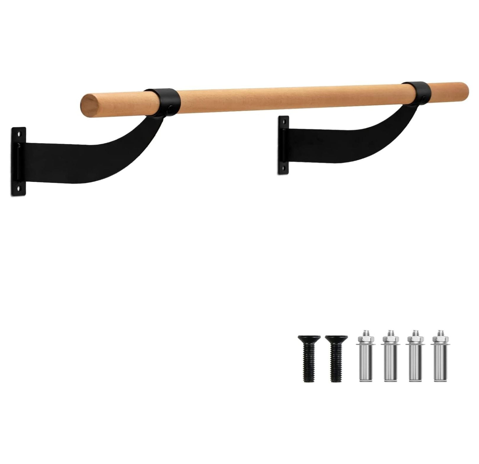 Wall Mounted Ballet Barre, 4FT Wood Ballet Bar for Dance, Yoga ...