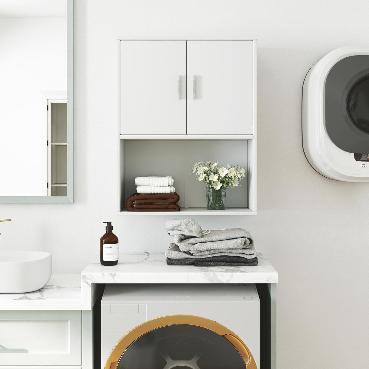 Wall Mounted Barber Shampoo Station Storage Cabinet Salon Beauty Spa ...