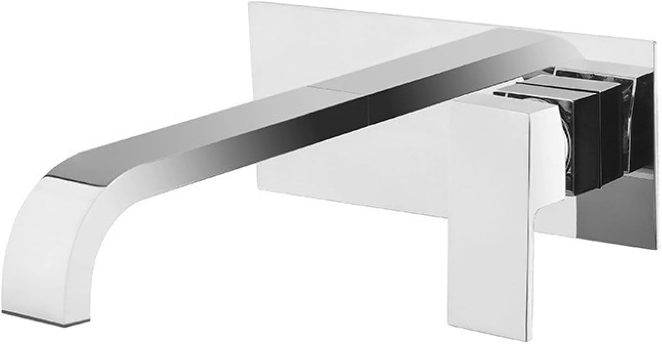 Wall Mounted Basin Faucet,Brass,Hot and Cold Water Mixer Tap Sink ...