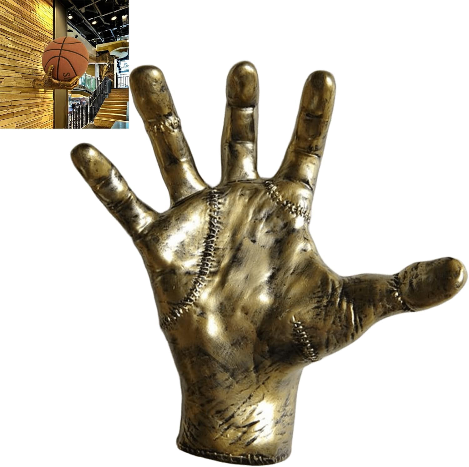 Wall Mounted Basketball Holder, Sports Ball Display Rack for Basketball ...