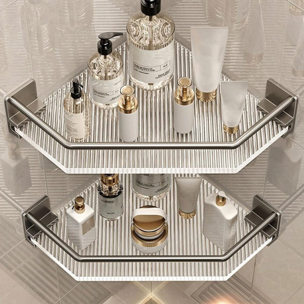 Wall Mounted Bath Corner Shower Shelves, Shampoo Holder Storage Rack ...