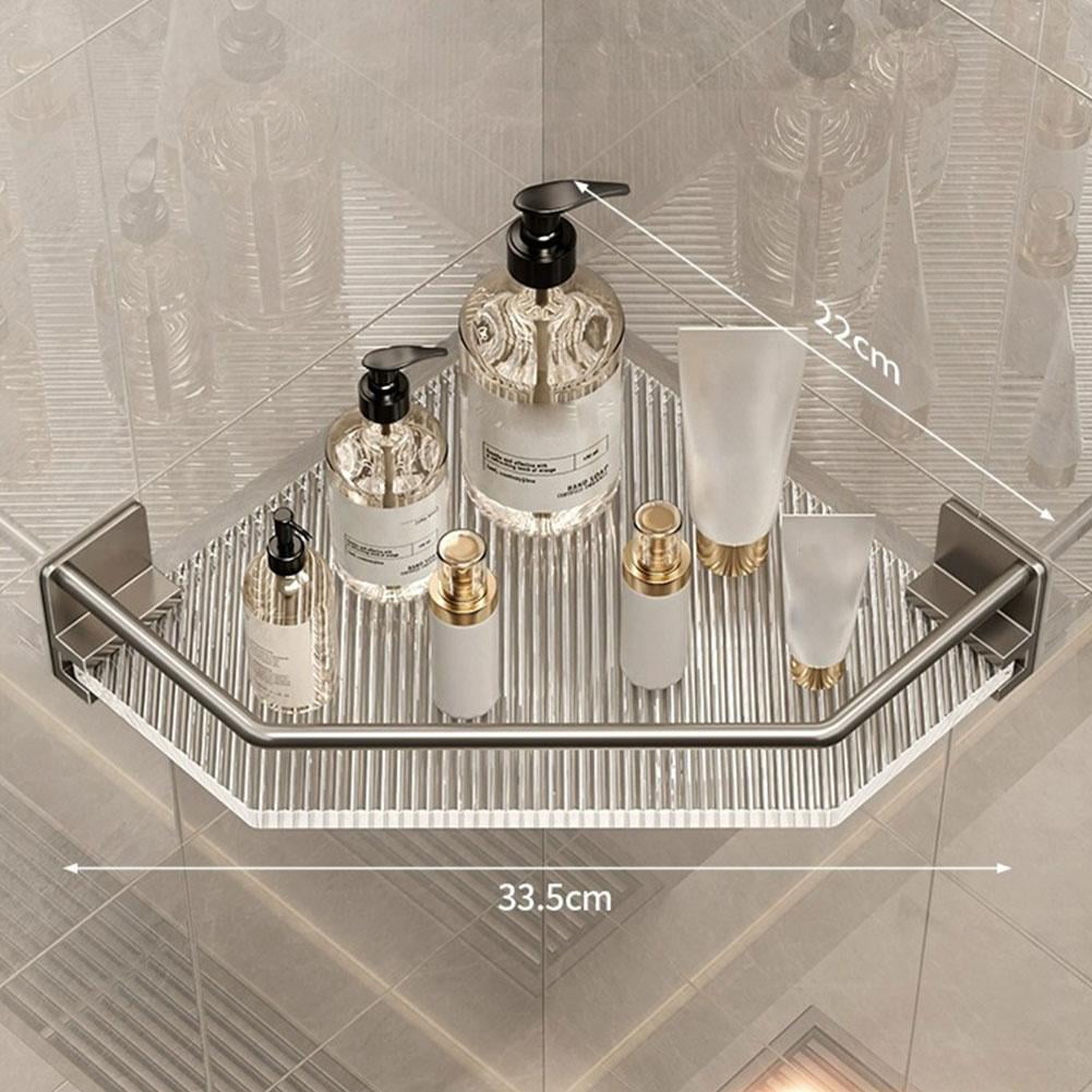 Wall Mounted Bath Corner Shower Shelves, Shampoo Holder Storage Rack ...