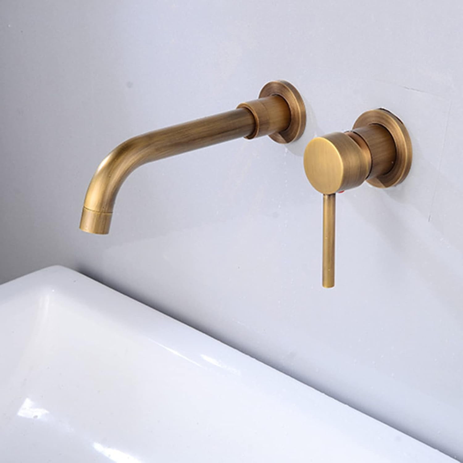 Wall Mounted Bathroom Faucet, Solid Brass, Hot and Cold, 360 Degree ...