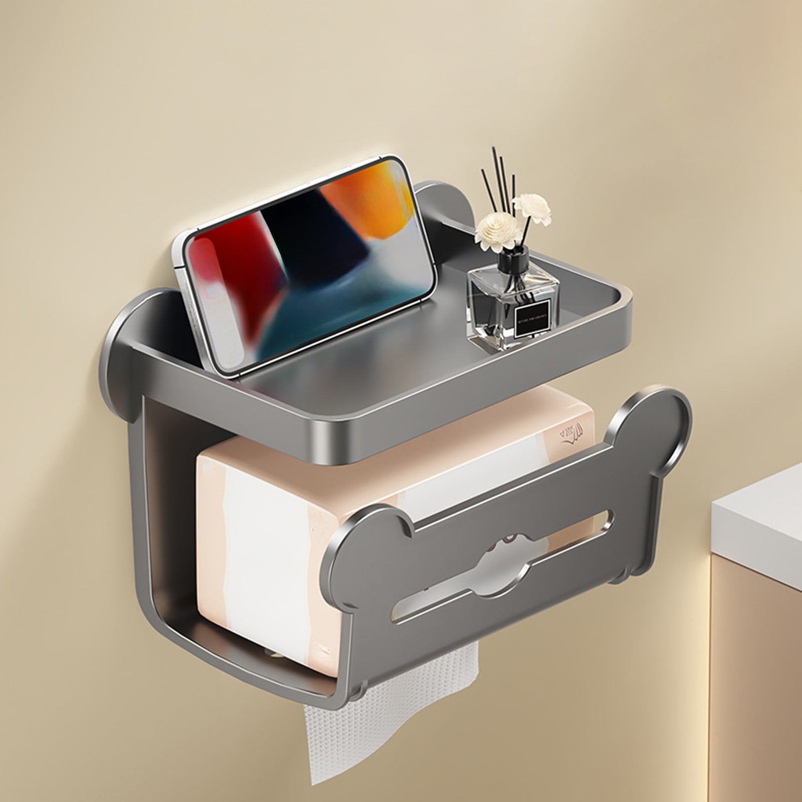 Wall Mounted Bathroom Storage, Paper Drawer Box, Non Perforated Tissue ...