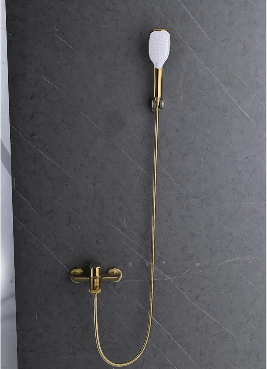 Wall Mounted Bathtub Faucet with Handheld Hand Shower, Brushed Gold ...