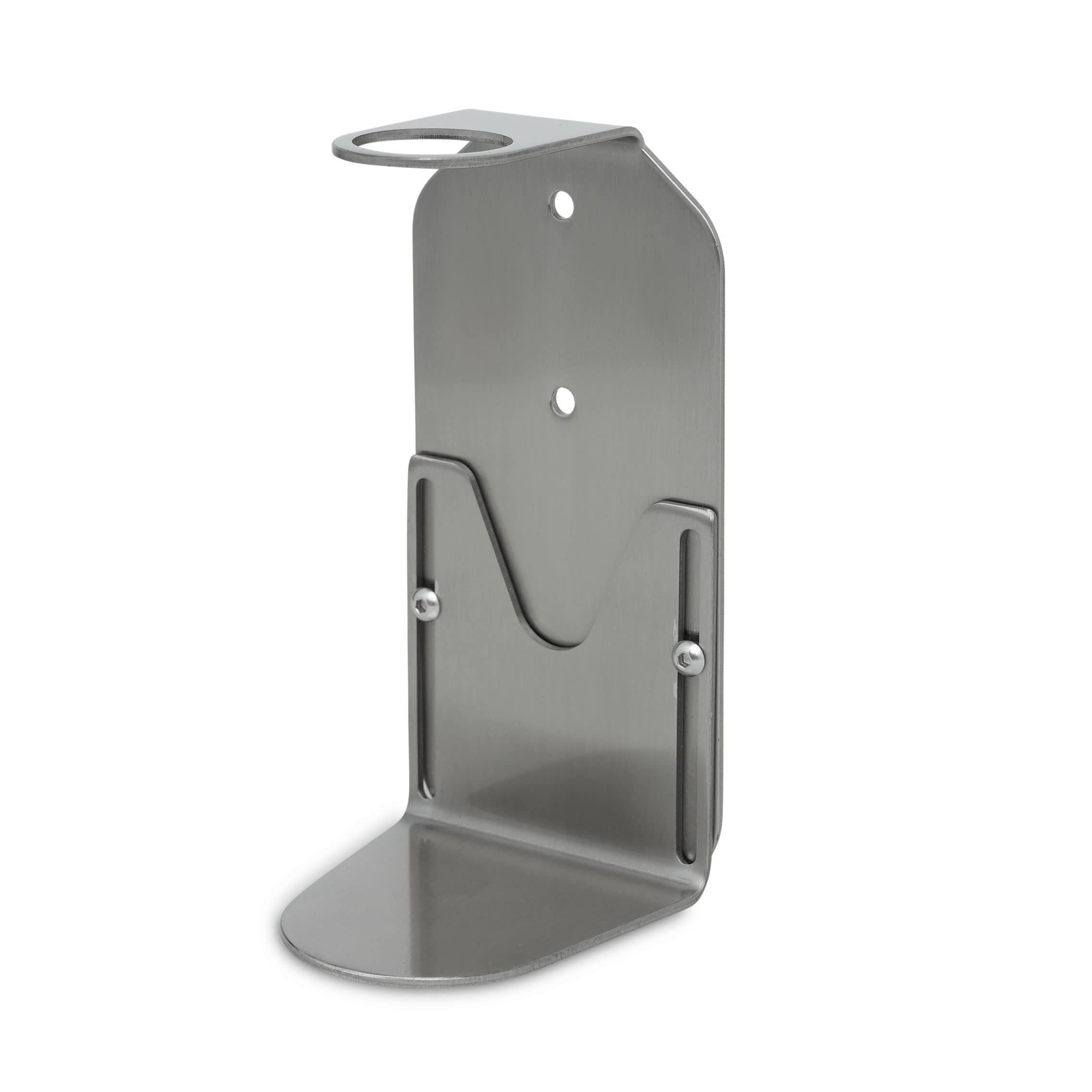 Wall-Mounted Bottle Dispenser Holder Bracket in Brushed Nickle, Silver ...