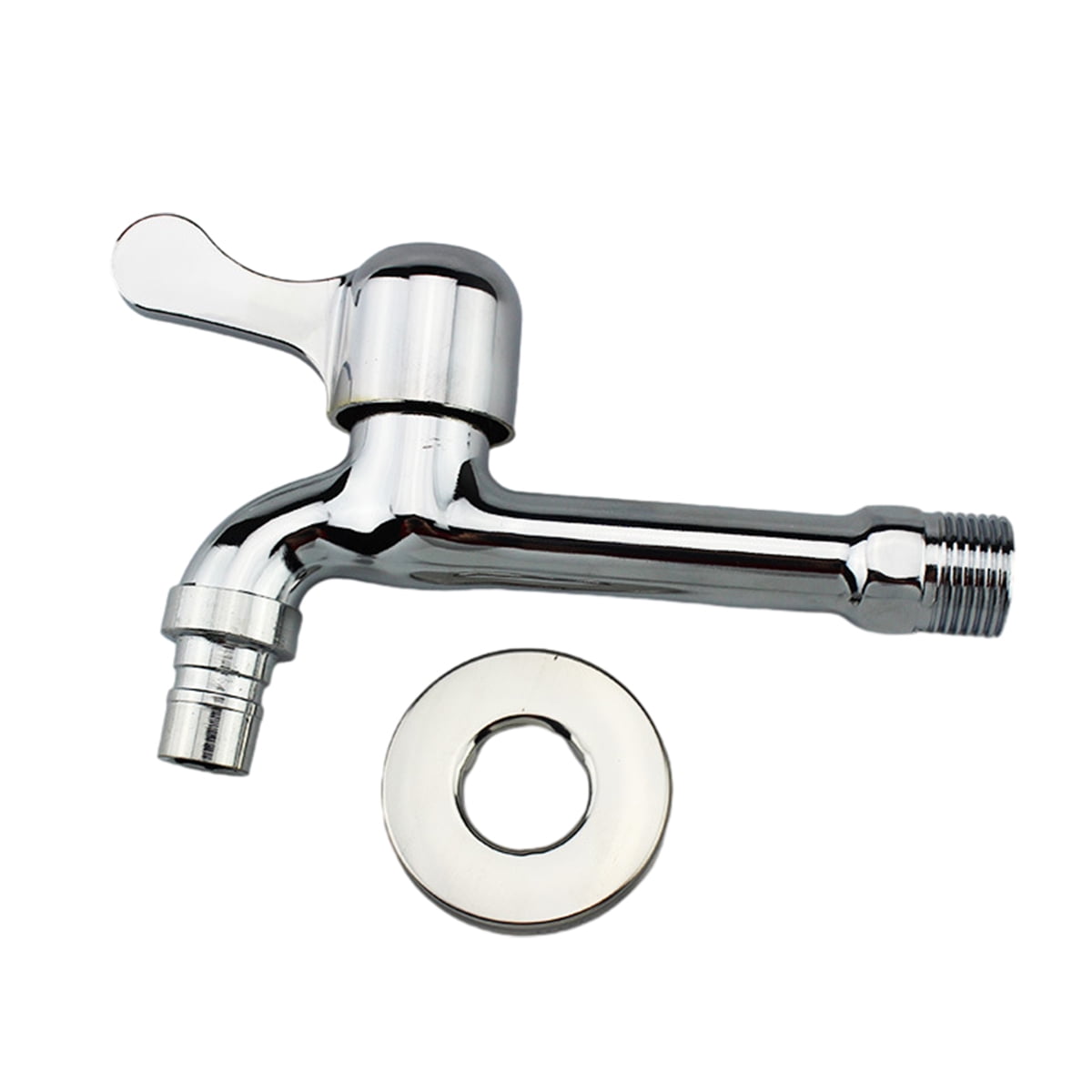Wall Mounted Brass Faucet Cold Water Lavatory Sink Mop Pond Taps ...