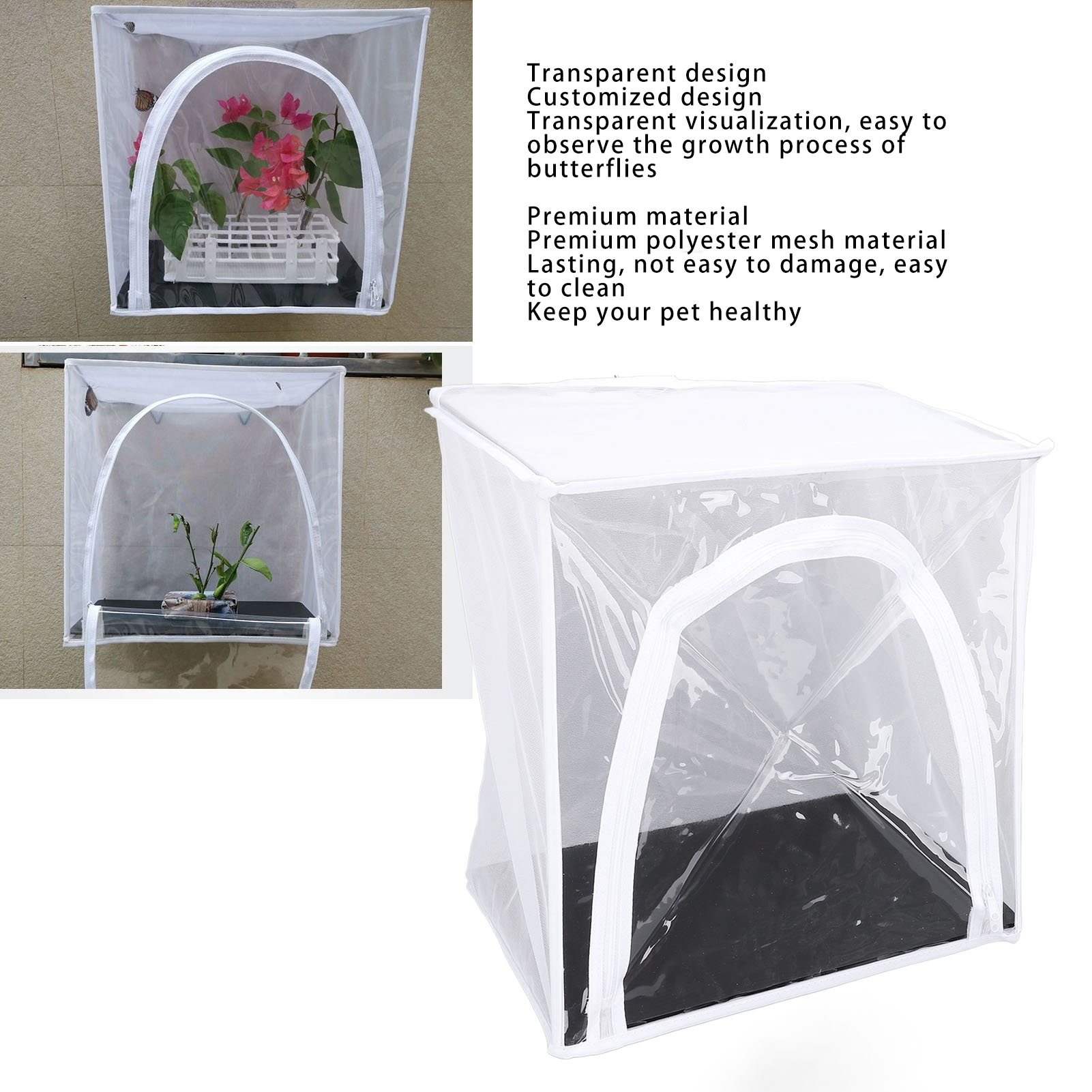 Wall,Mounted Butterflies Cage, Durable Polyester Mesh, Large Space For ...
