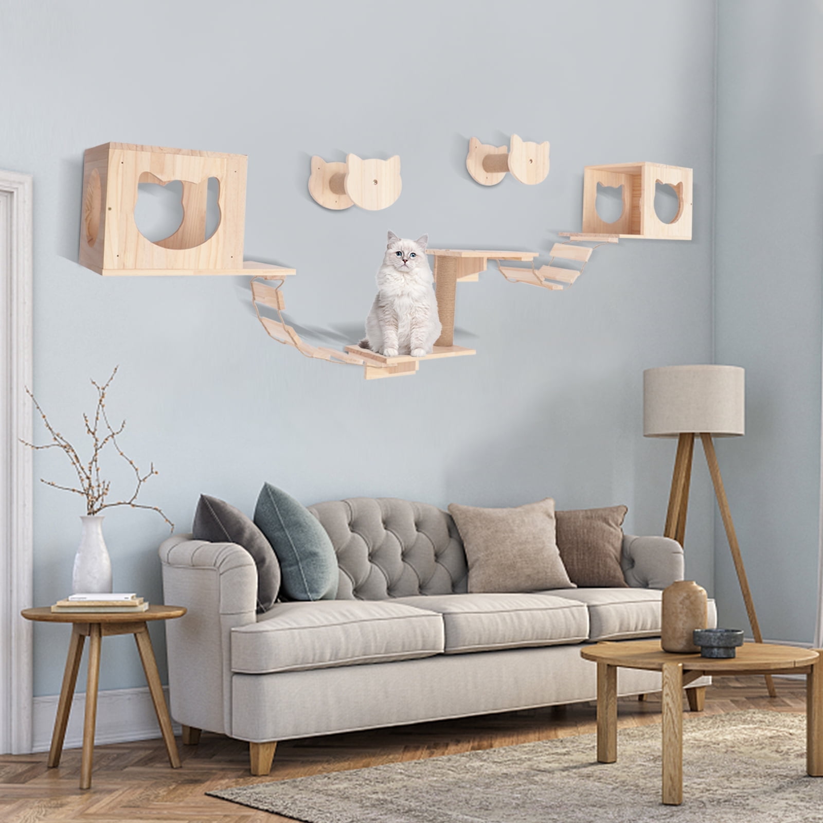 Wall-Mounted Cat Furniture – Space-Saving Cat Houses, Shelves, Ladders ...