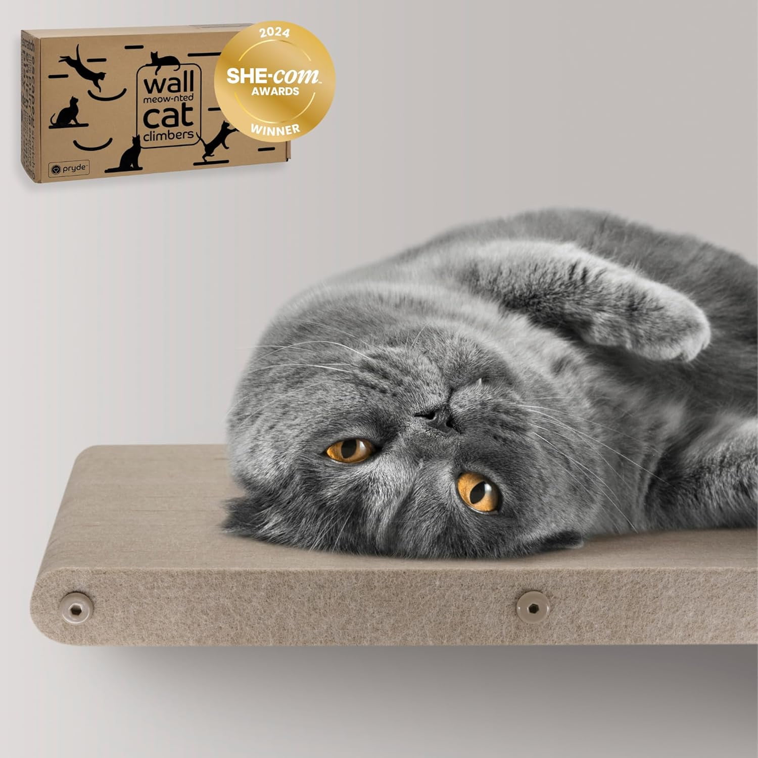 Wall Mounted Cat Perch Long Shelf by Pryde Pets - Floating Hammock Bed ...