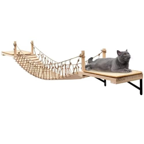 Wall-Mounted Cat Roped Bridge, Cat Wall Shelves, Cat Brideg Long for ...