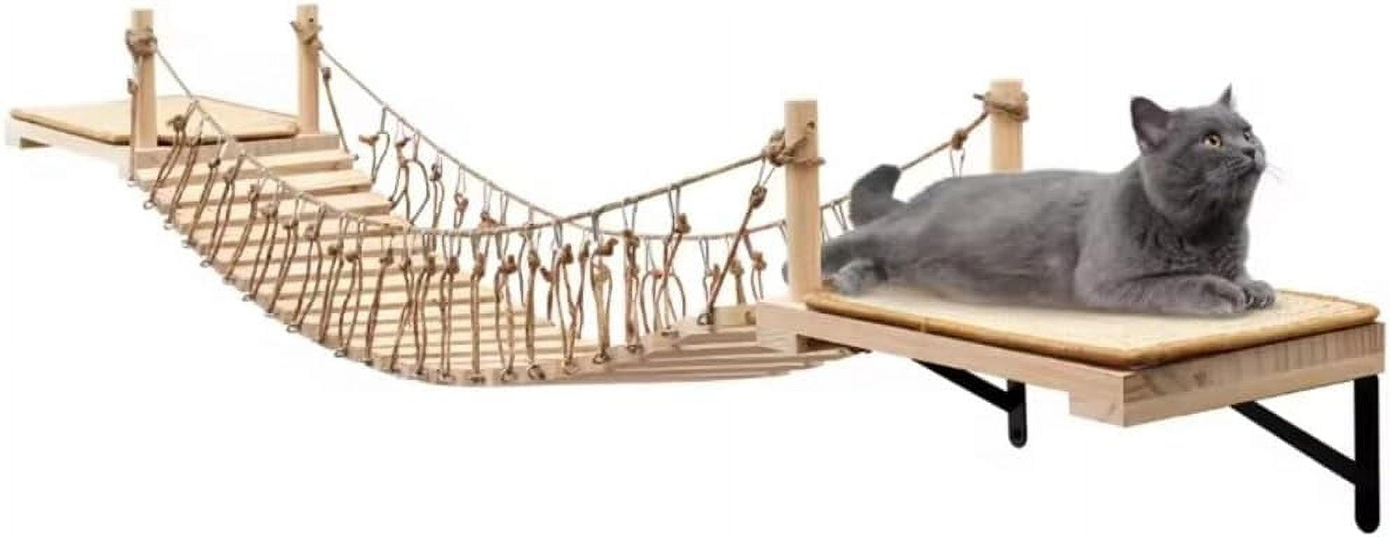 Wall-Mounted Cat Roped Bridge Long for Indoor Cats, Cat Wall Shelves ...