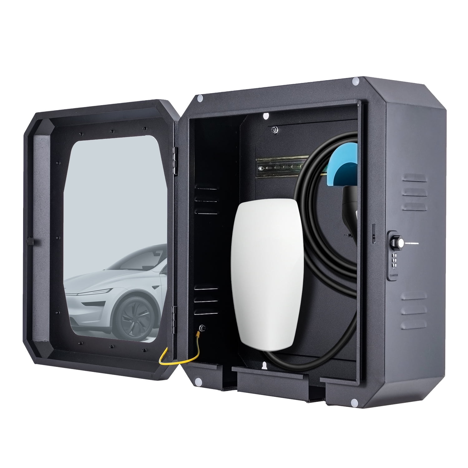 Wall-Mounted Charging Station Box for EV Car Charger Including Tesla ...