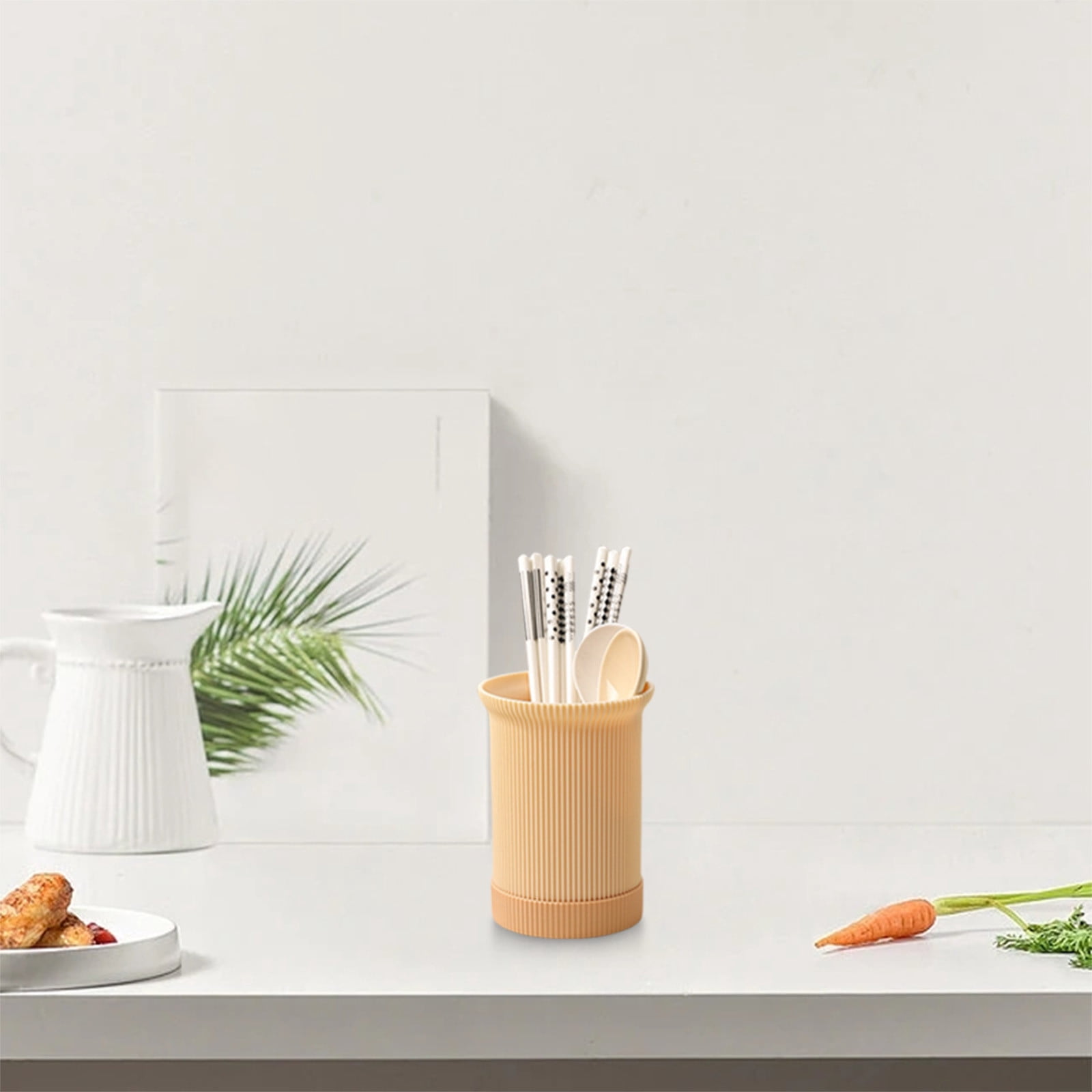 Wall Mounted Chopsticks Spoon Basket, Plastic Hollow Storage, Easy ...
