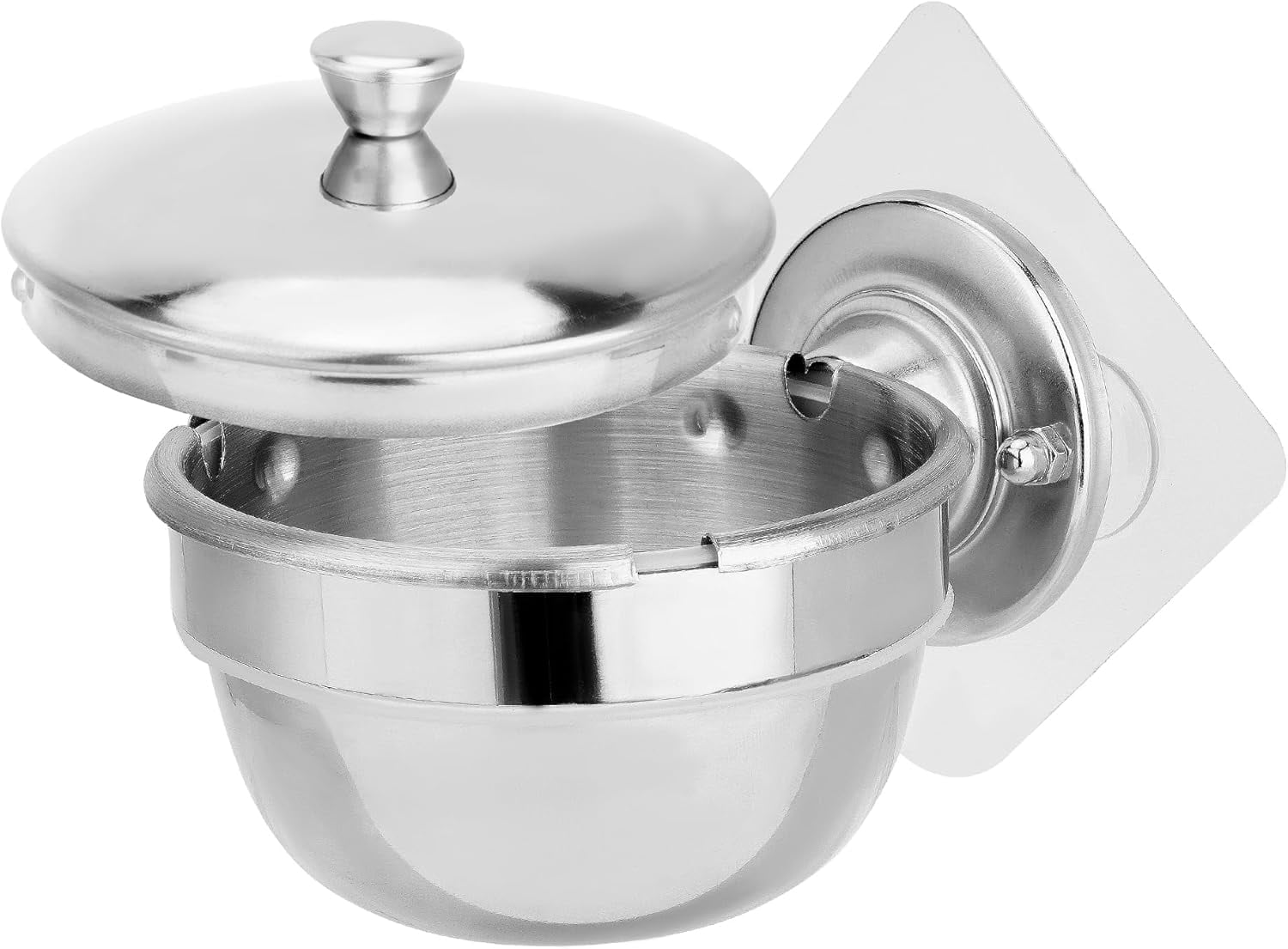 Wall-Mounted Cigarette Ashtray with Lid, Stainless Steel Smoking ...