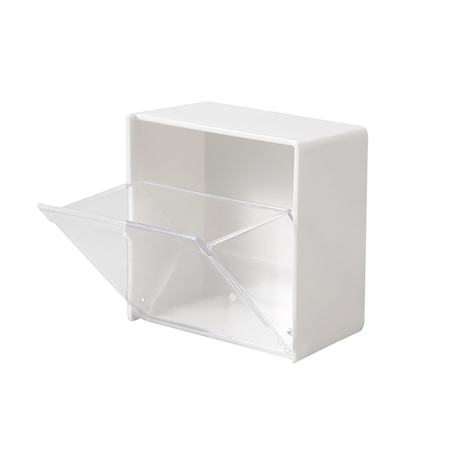Wall-Mounted Clamshell Storage Box - Transparent, Dust-Proof, Adhesive ...