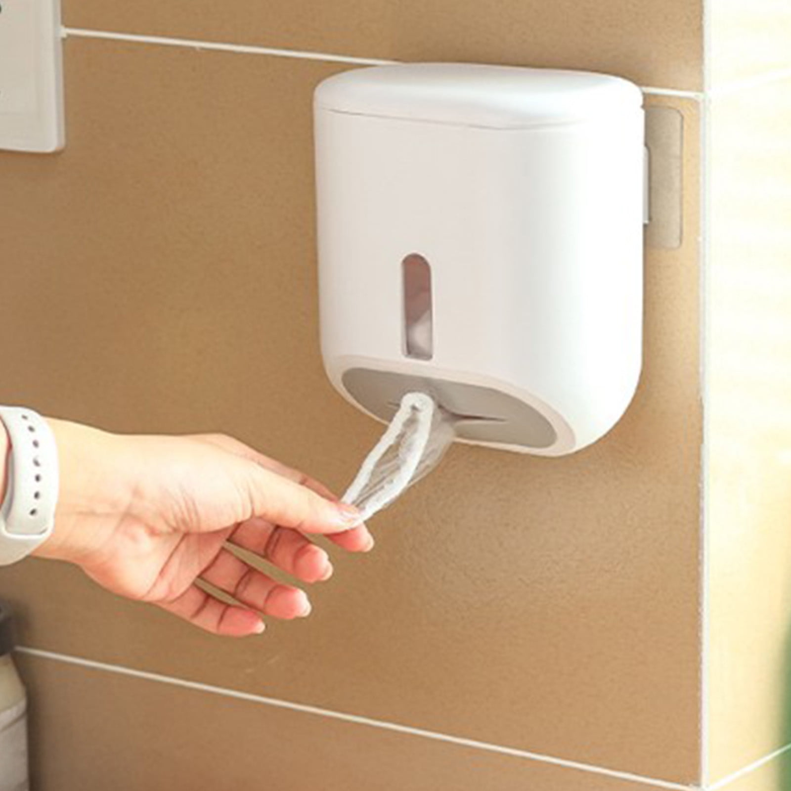 Wall Mounted Cling Film Organizer, Kitchen Storage Box, Adjustable ...