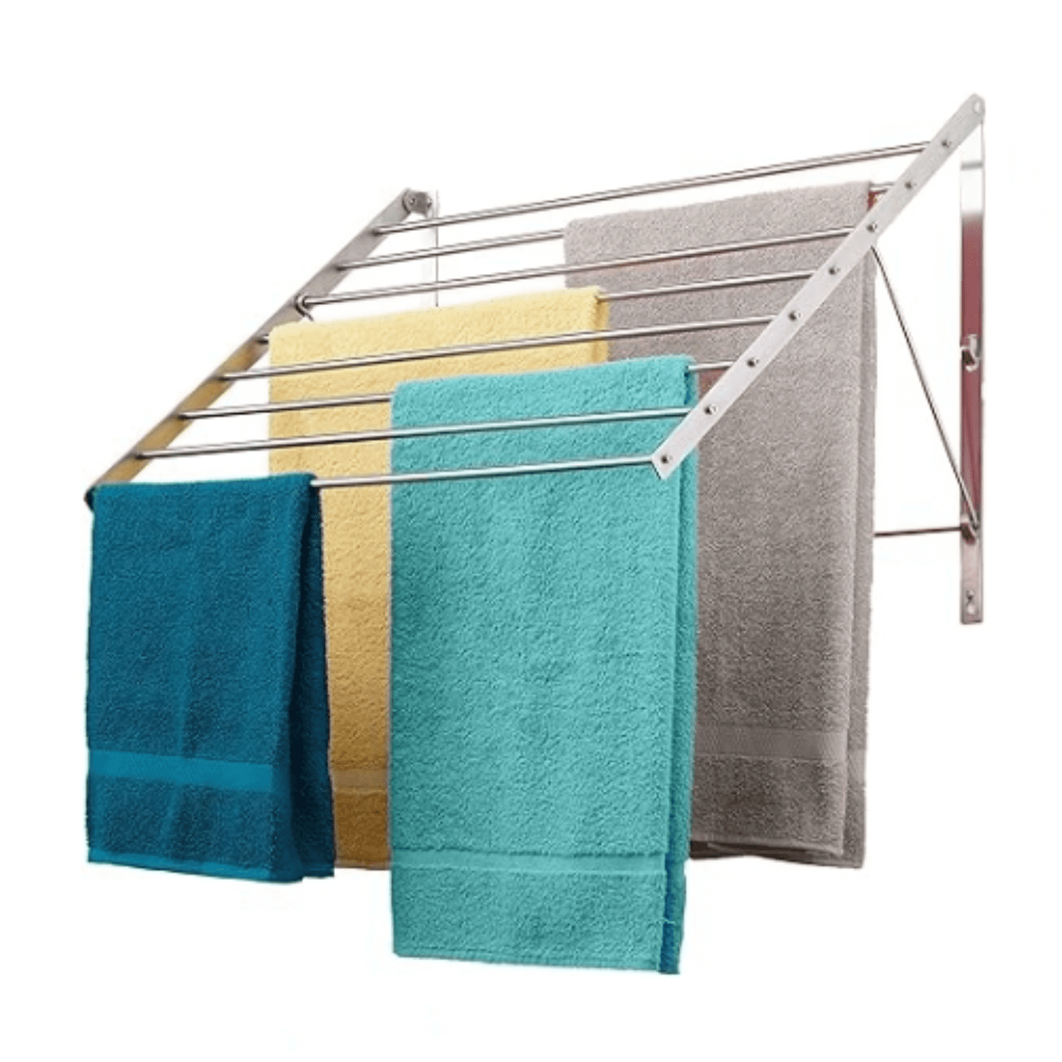 Wall Mounted | Clothes Drying Rack| 22" Wide |15 Linear Feet Capacity ...
