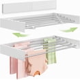 Wall Mounted Clothes Drying Rack 32", Foldable Wall Mount Laundry Rack ...