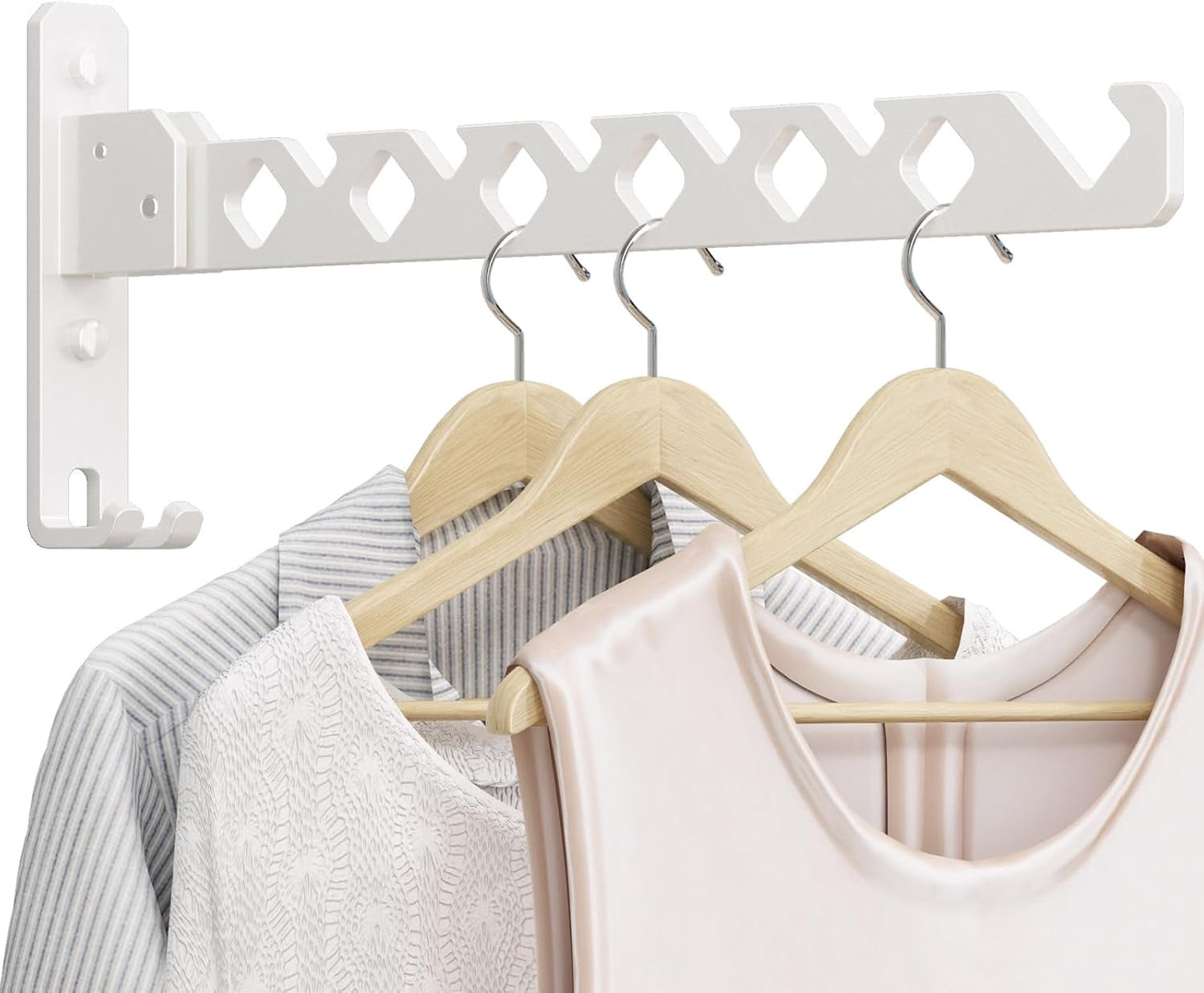 Wall Mounted Clothes Drying Rack,Foldable Laundry Hanger Wall Mount ...