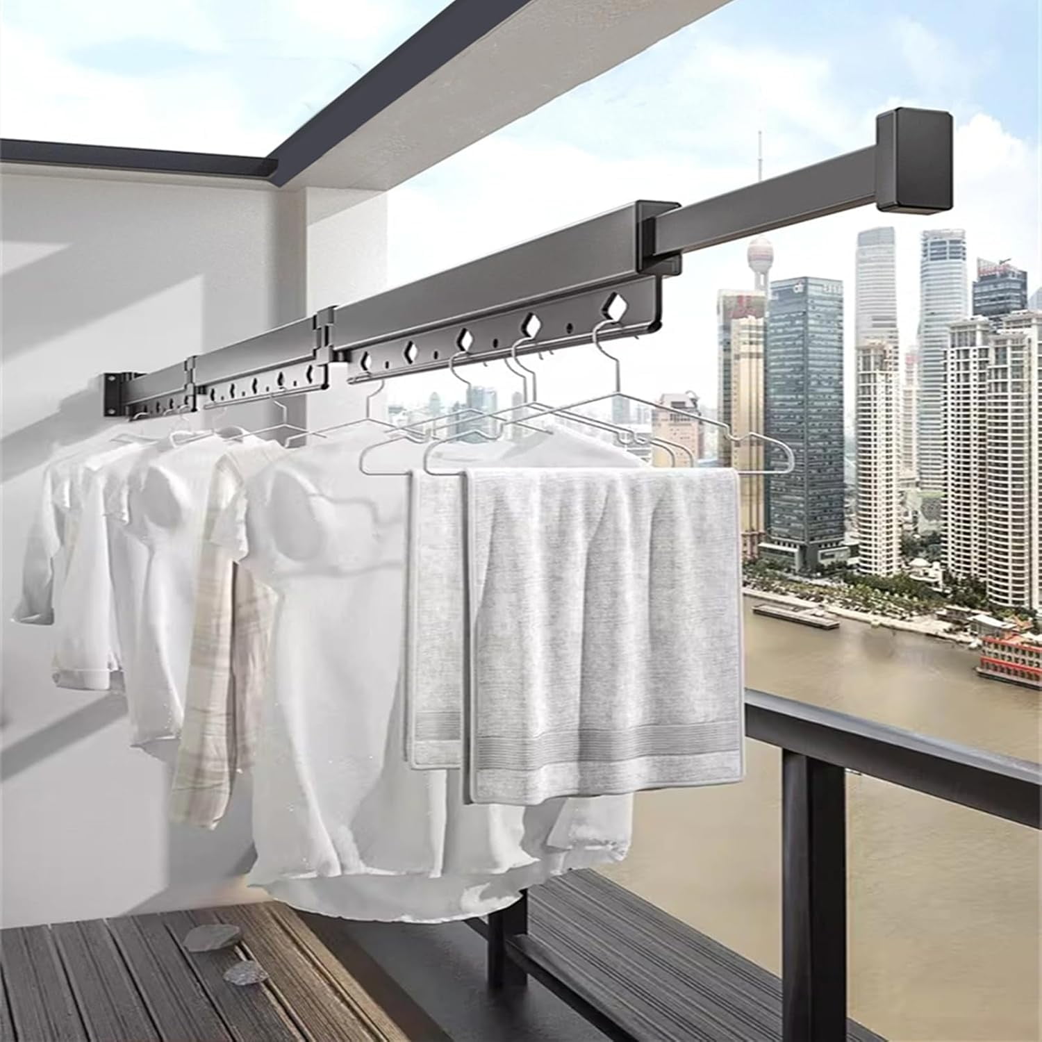 Wall Mounted Clothes Drying Rack, Laundry Drying Rack Wall Mount, Space ...
