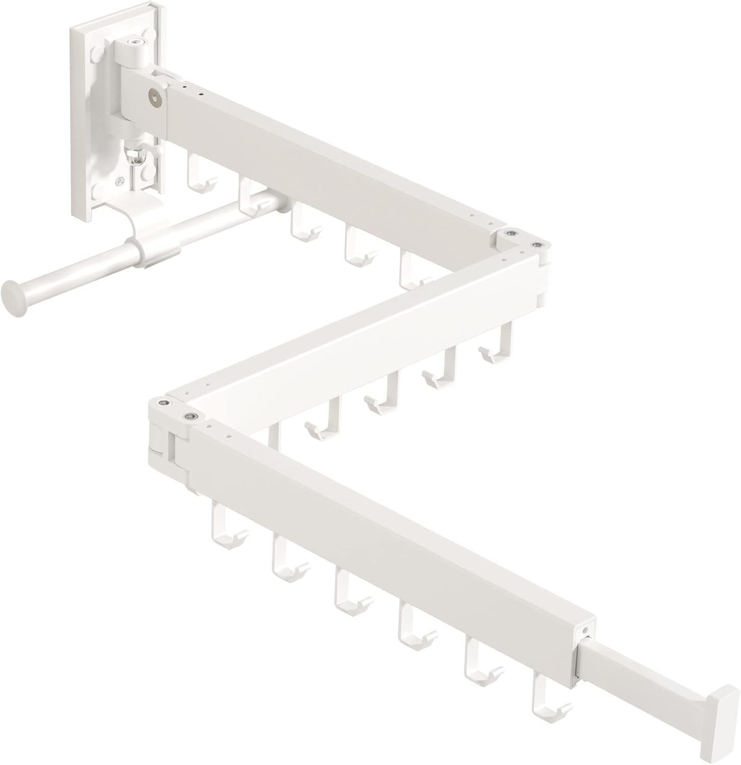 Wall Mounted Clothes Hanger Rack, Collapsible Wall Mount Drying Rack ...