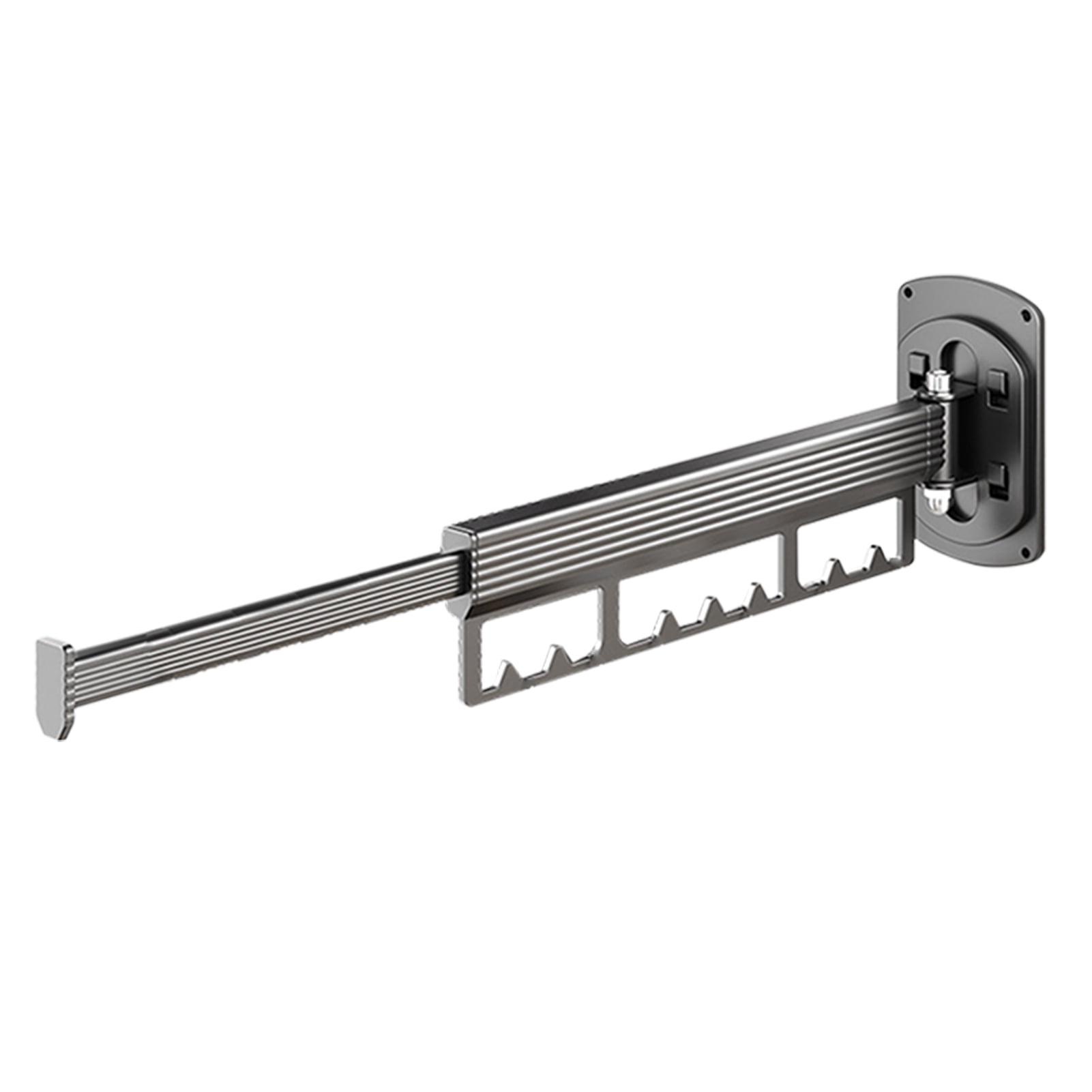 Wall Mounted Clothes Hanger, Retractable Clothing Rack 540 Degrees ...