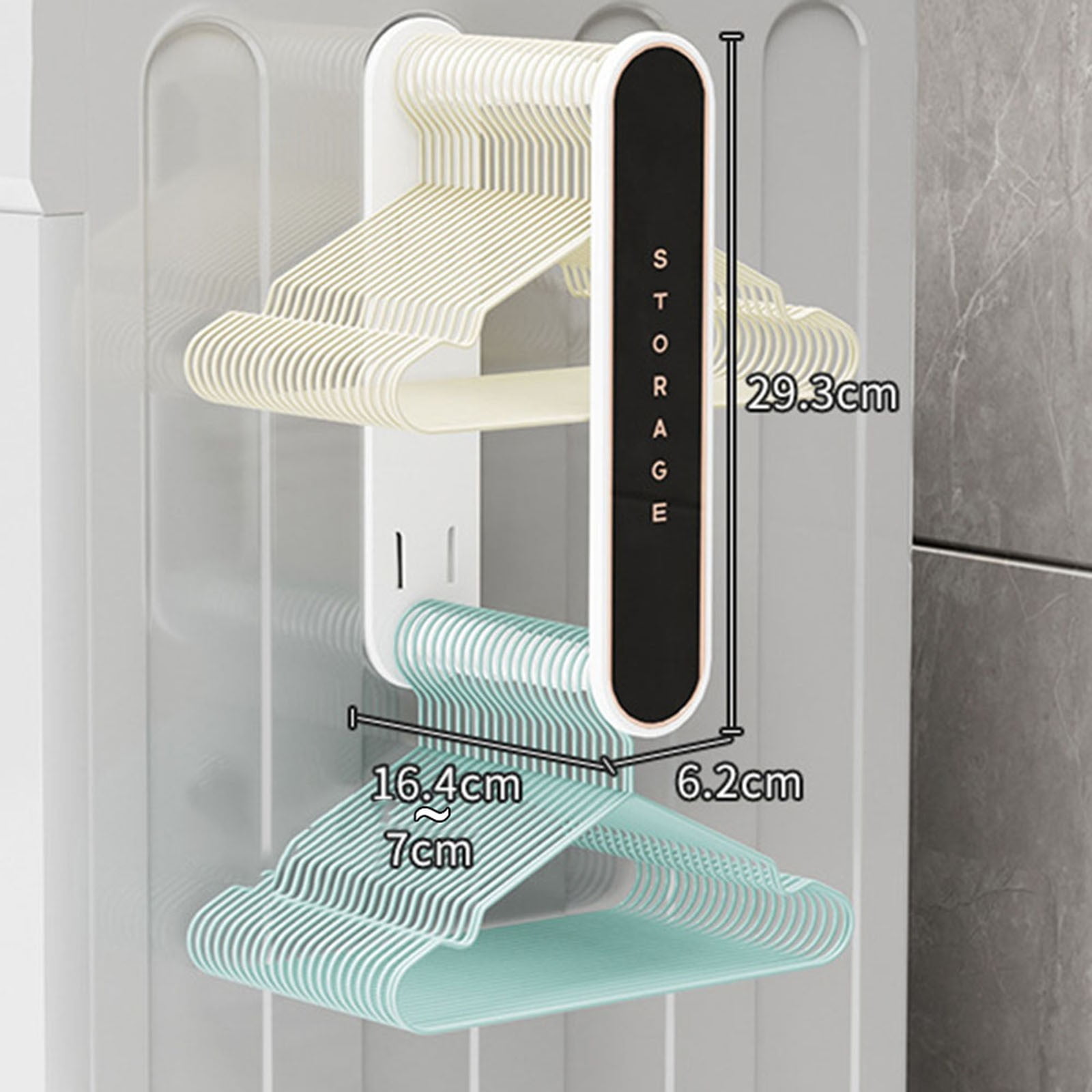 Wall Mounted Clothes Hangers Storage Rack Holder Organizer Adhesive ...