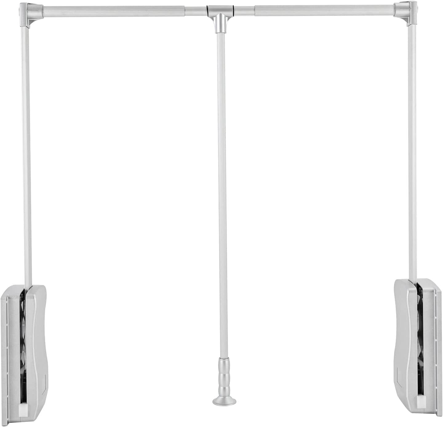 Wall Mounted Clothes Rack, Adjustable Closet Rod, 35-47.2 Inch ...