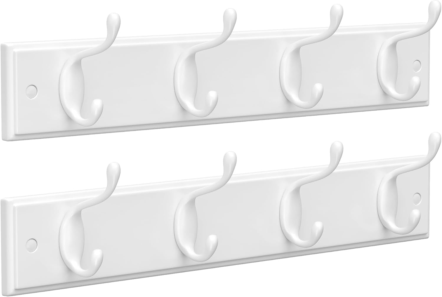 Wall-Mounted Coat Rack, Hook Rack, 4 Dual Metal Hooks, for Coats, Bags ...