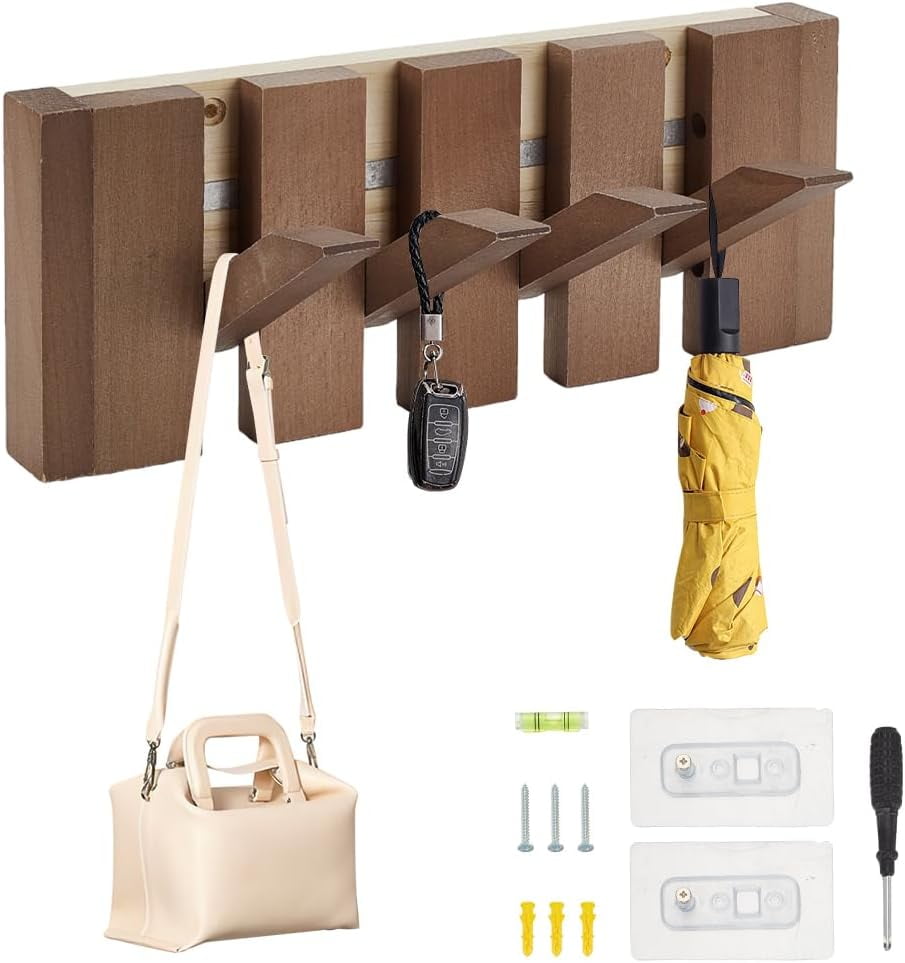 Wall Mounted Coat Rack Piano Coat Rack Coat Hooks Hanger Wood Wall ...